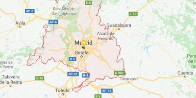 Madryt mapa - mapy Madryt (Hiszpania)